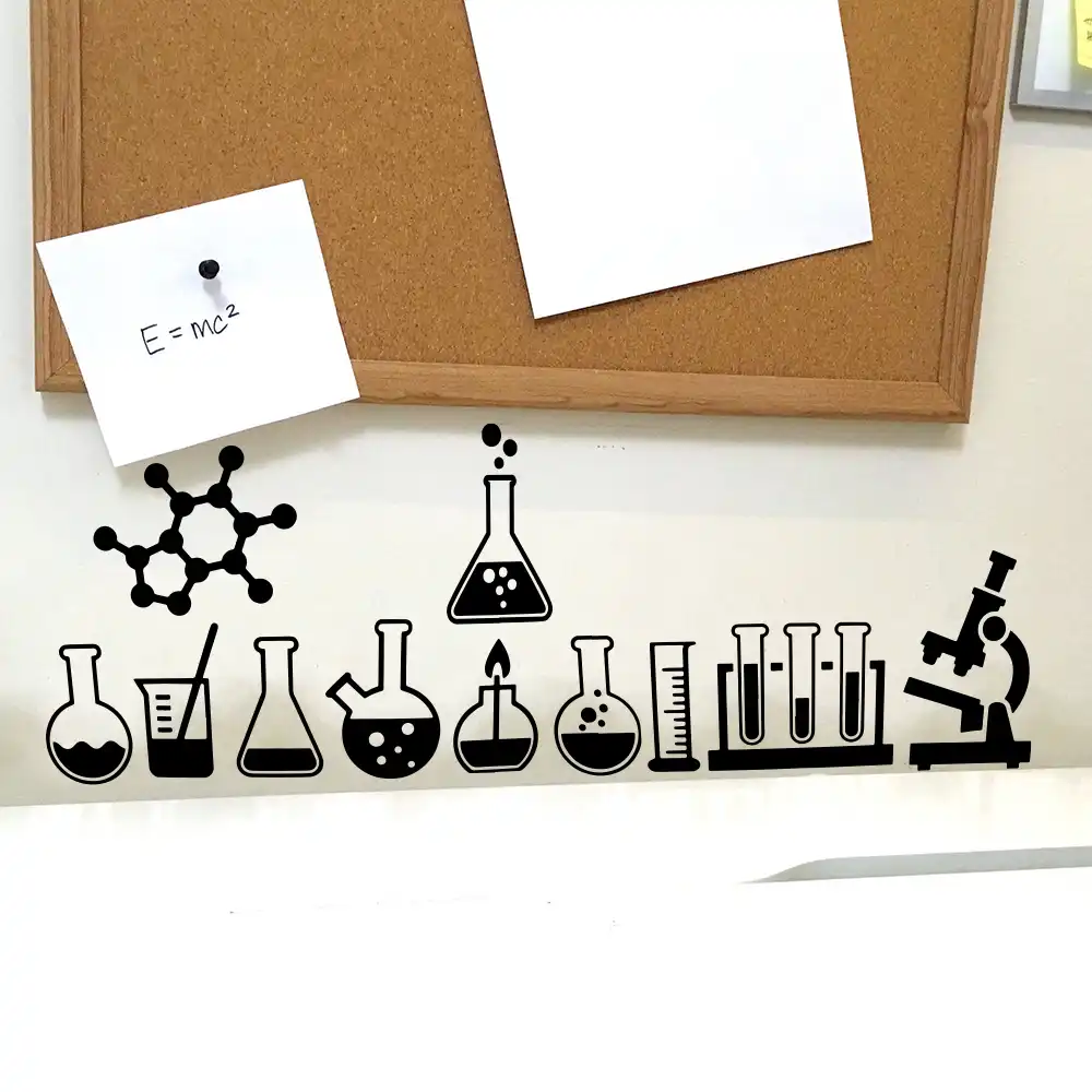 Science Lab Geek Wall Decal Lab Classroom Atom Science Chemistry ...