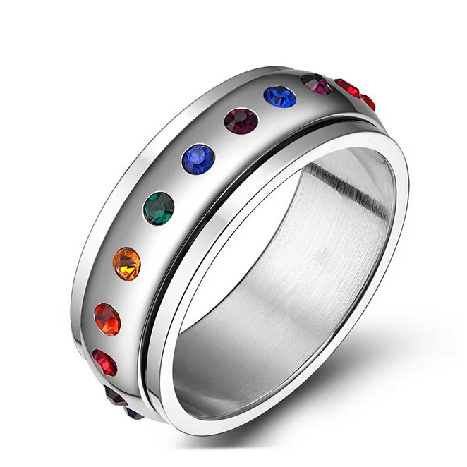 Stainless Steel Gay Men Ring | Stainless Steel Spinner Ring | Stainless ...