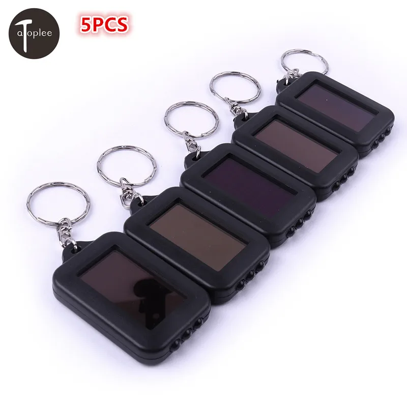 Hot 5PCS Mini Solar 3 LED Flashlight Metal Power Rechargeble ...