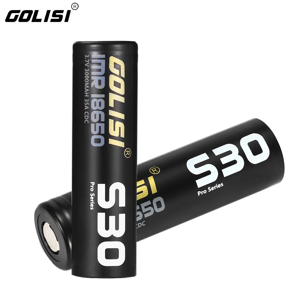 GOLISI S30 IMR 18650 Battery 3000mAh 35A 3.7V CDC Black 1 pcs-in ...