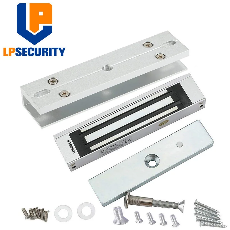 Lpsecurity 180kg Magnetic Lock + U Shape Bracket 350lbs For Frameless ...
