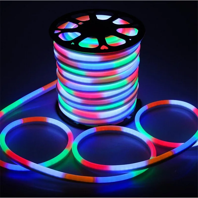 10m/roll 110V 220V led flex neon light 2 wires with 80led/m Red/Blue ...