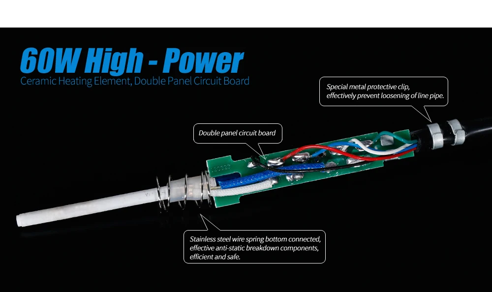 Poste a souder,YIHUA 907F fer à souder 60W haute puissance pour Station ...