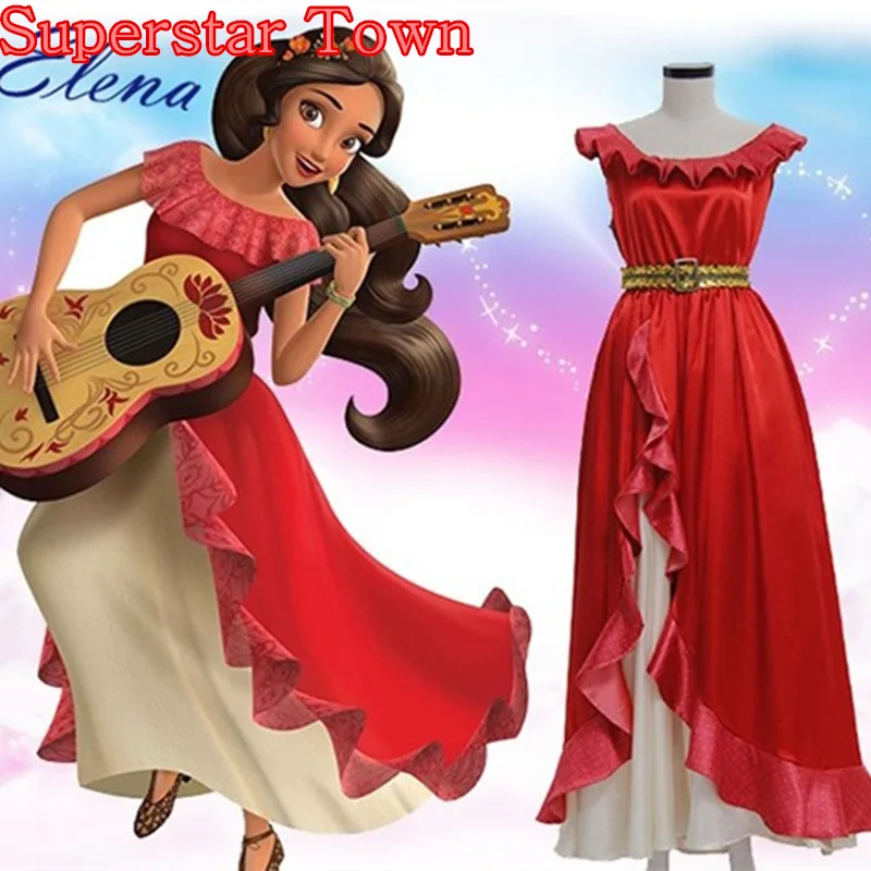 Elena of Avalor Princess Elena Dress Cosplay Adult Women Halloween ...