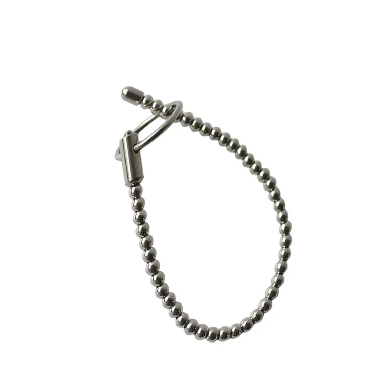 Chastity Lock Stainless Steel Penis plug masturbation Male Beads ...