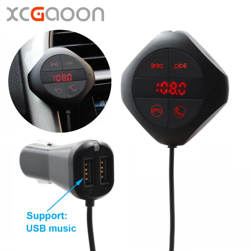 Xcgaoon Q7s Bluetooth Car Kit Handsfree Set Fm Transmitter Mp3 Music ...