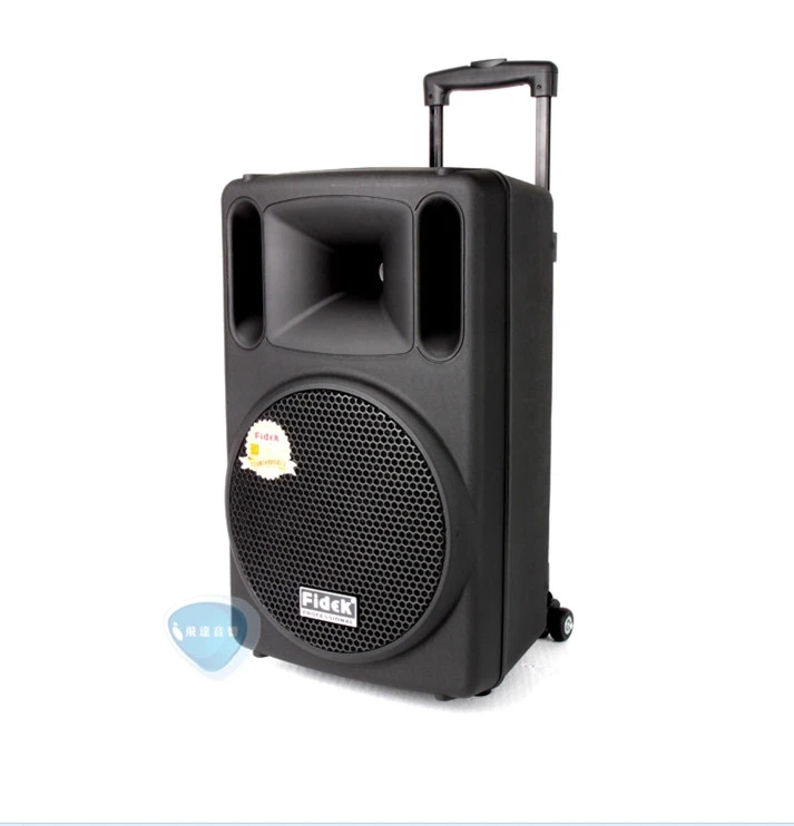 Fidek Fpx-100bt Card Outdoor Professional Audio Trolley Speaker ...