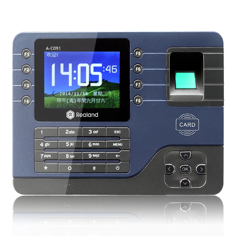 Realand A C091 TCP/IP Biometric Fingerprint Time Clock Recorder ...
