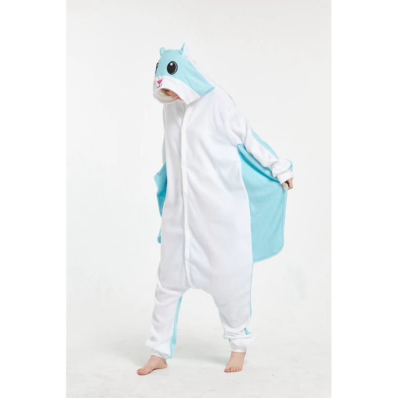 Blue Flying rat Animal Pajama Onesie Hoodie For Adult Women Men Pyjama ...