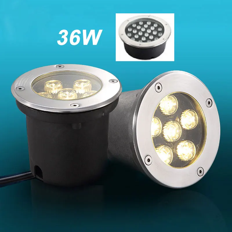 36W Waterproof LED Underproof Lamp Outdoor Ground Garden Path Floor ...