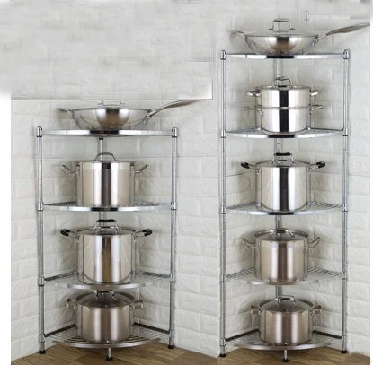 Kitchen stainless steel pot rack, place pot rack, shelf, thickening ...