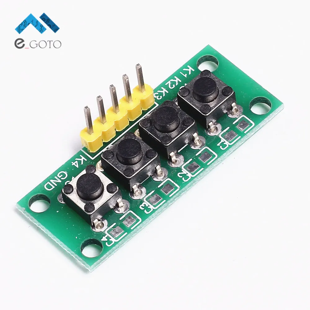 Diy Kit 1x4 4 Independent Key Button Keypad Keyboard Module Mcu For