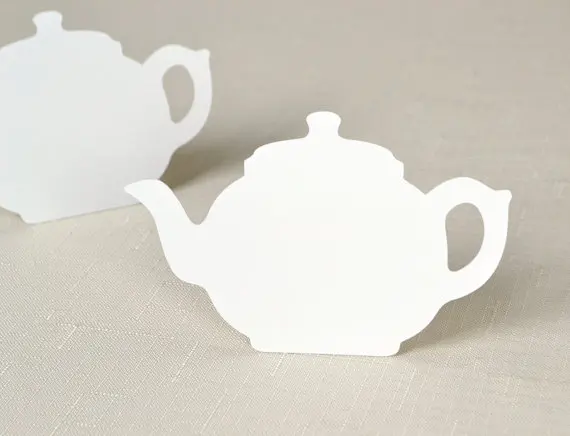 Tea Pot Shape Place Cards Wedding Bridal Baby Shower Party Seating ...