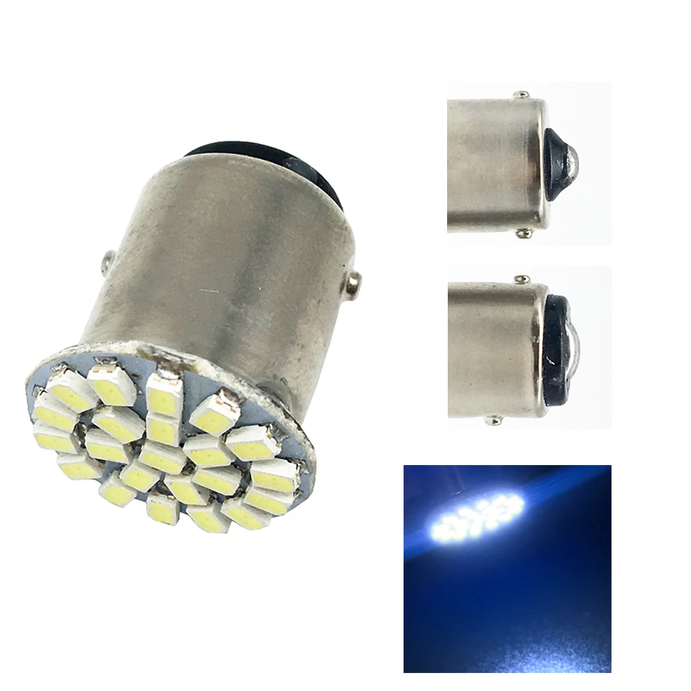 Strobe! 4X S25 1156 BA15S 1157 BAY15D 1206 22 SMD LED Flash Car Brake ...