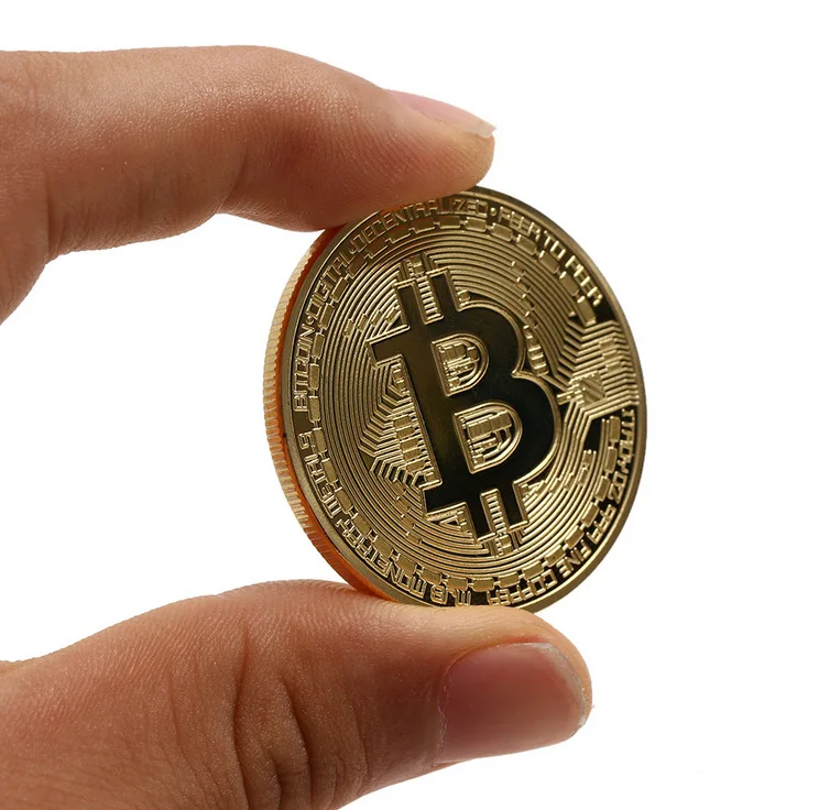 Moneda de Bitcoin chapada en oro colección de arte coleccionable regalo ...