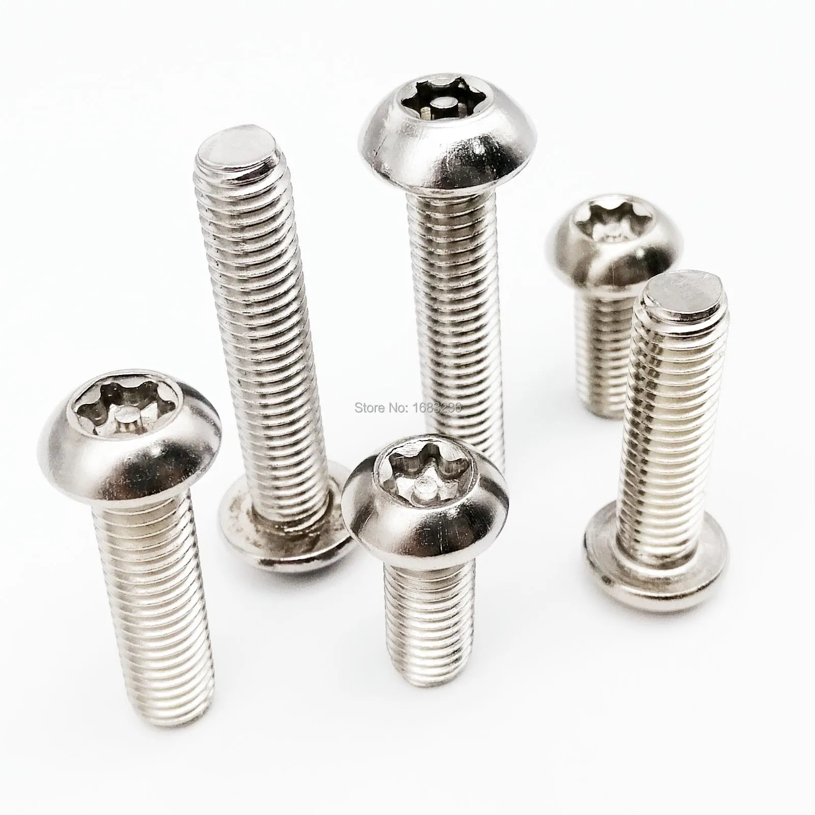 10/50pcs M2.5 M3 M4 M5 M6 M8 A2 70 304 stainless steel Six Lobe Torx Button Round Head with Pin ...