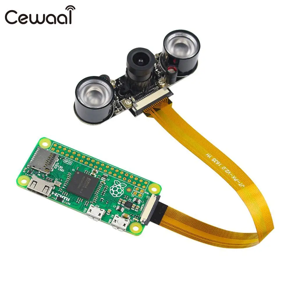 Cewaal fisheyes grande angular câmera de visão noturna cam vedio para raspberry pi zero ...