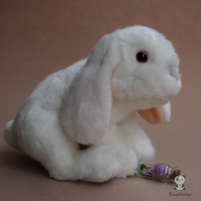 Kids Toys White Lop Rabbit Doll Cute Plush Rabbits Stuffed Animals ...