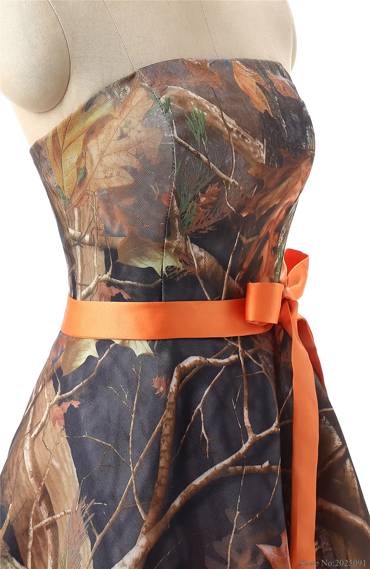 Orange Camo Wedding Dress
