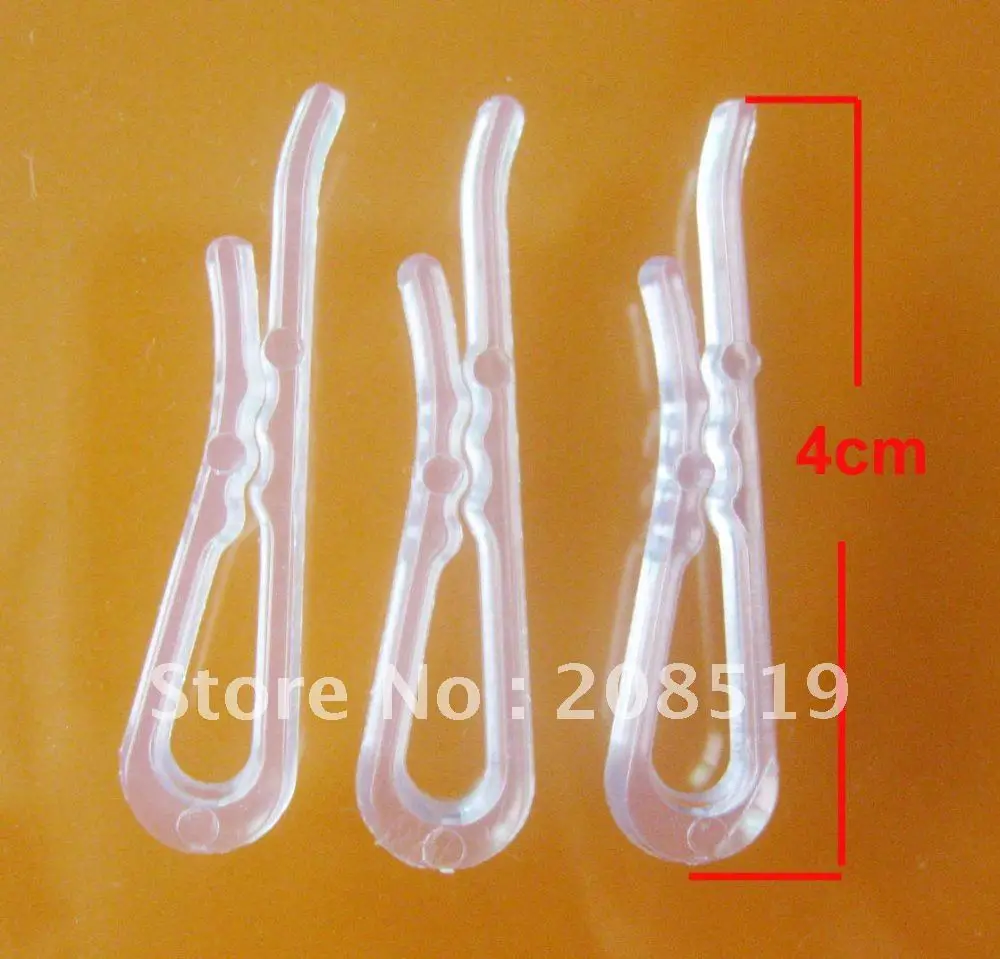 SC03 Free shipping 300pcs plastic shirt clips 40mm transparent packing ...