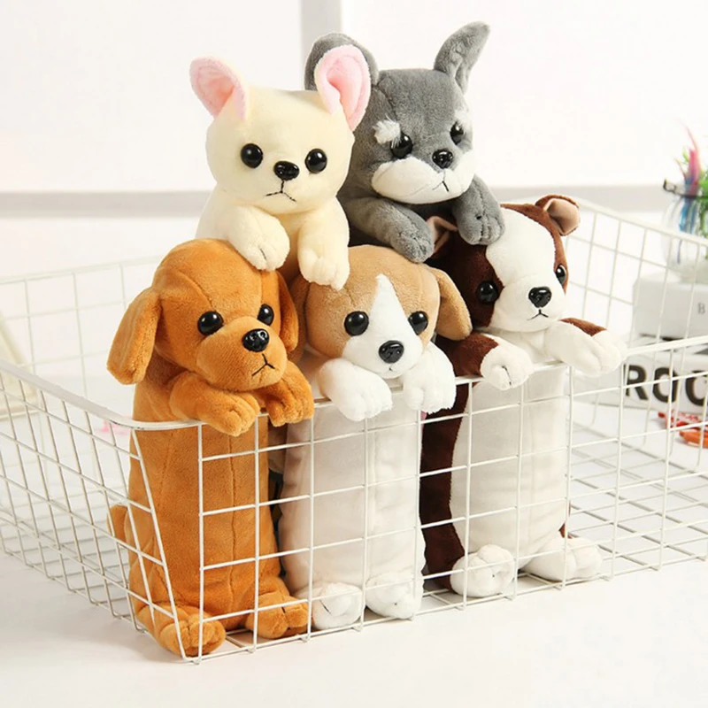 Cute Plush Soft Stuffed Animals Dog Pencil Case Zipper Novelty Children ...
