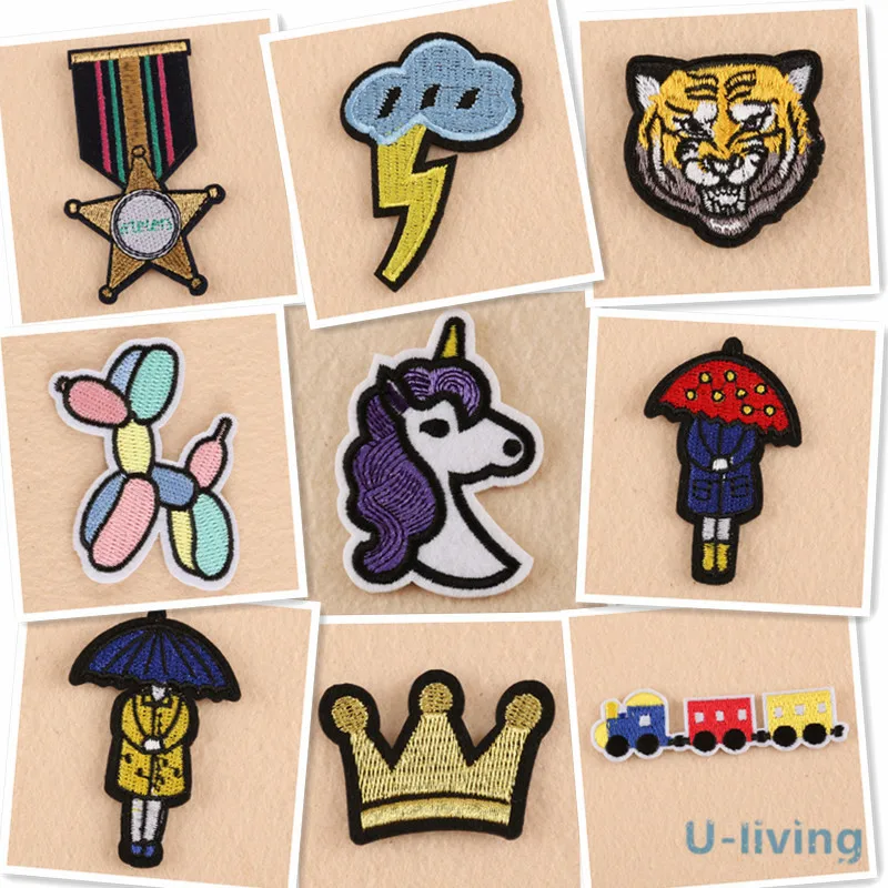 1pcs Mix fashion Patches for Clothing Iron on Embroidered Sew Applique ...