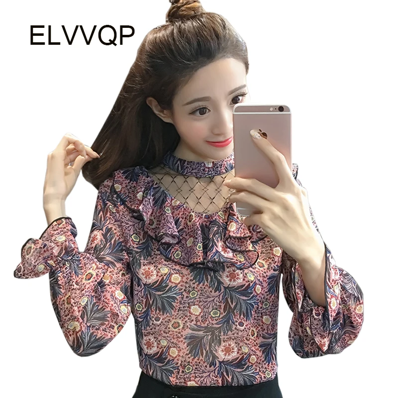 2018 Spring And Summer New Womens Lace Stitching T Shirt Fashion Print