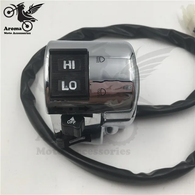 1 pair sliver motorcycle switch universal 25mm 1'' motorbike Handlebar ...