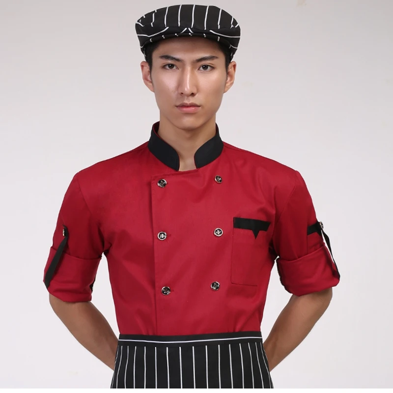 Hotel Chef Wear Long Sleeved Autumn and Winter Hotel Restaurant Kitchen ...