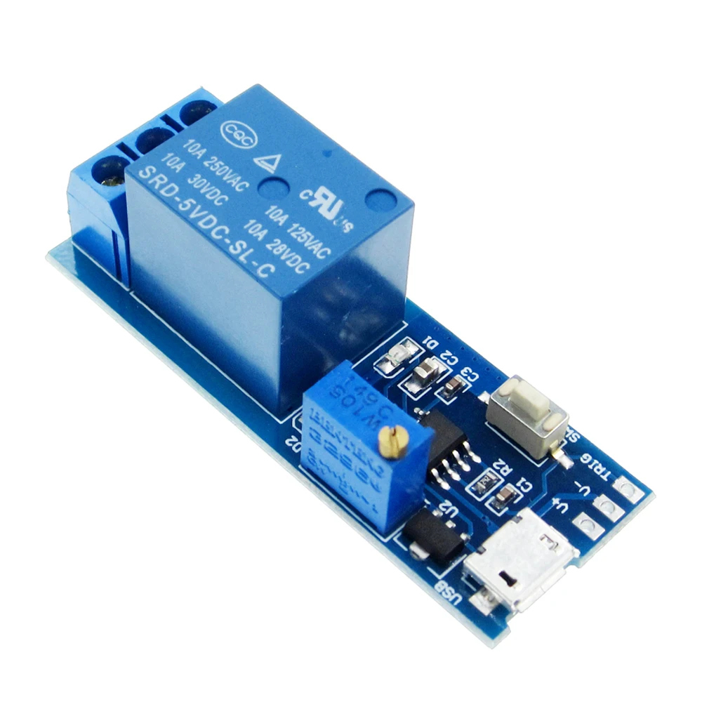 5v 30v Delay Relay Timer Module Trigger Delay Switch Micro Usb Power