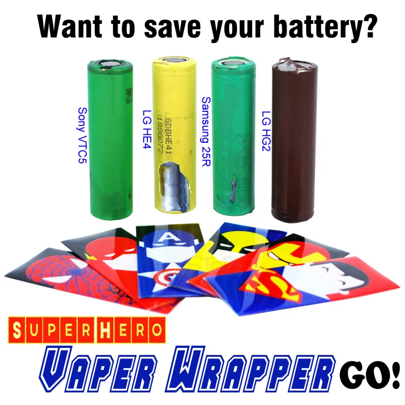 Aliexpress.com : Buy 100Pcs The 18650 Battery Wrapper Super Hero ...
