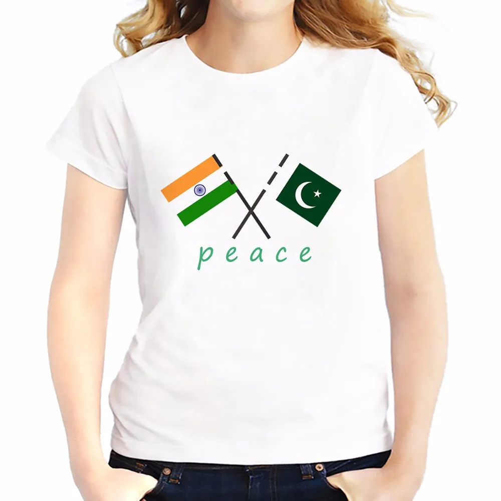 Wish Peace India Pakistan T Shirts WOMEN SUMMER NEW Jollypeach Brand wish-peace-india-pakistan-t-shirts-women-summer-new-jollypeach-brand