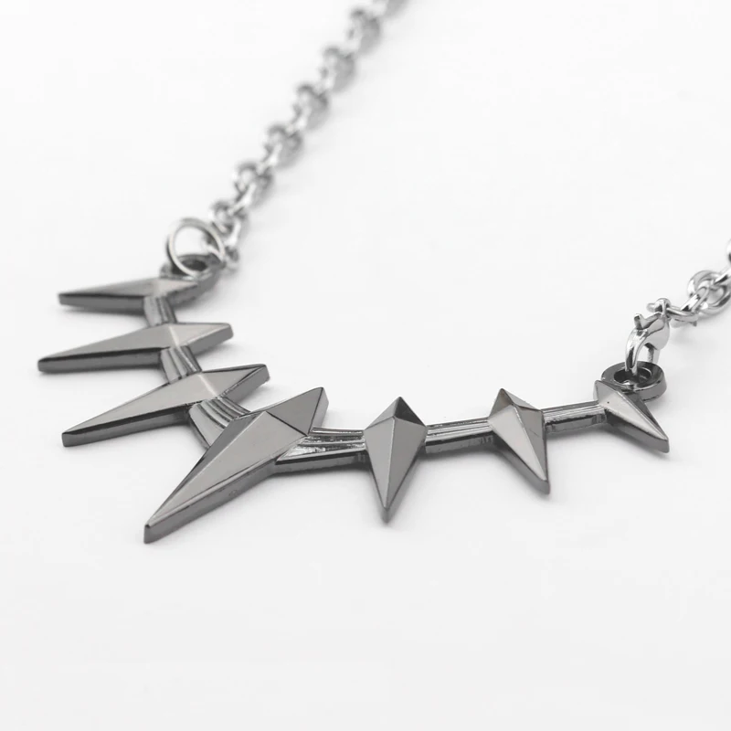 Silver Black Panther Collar Choker Necklace - Wakanda Pendant Jewelry ...