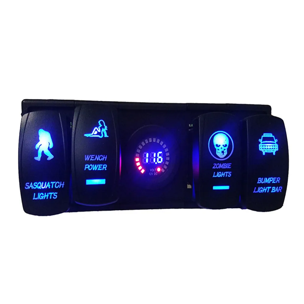 Universal Retrofit Modification Combination Rocker Switch Panel Fit For ...