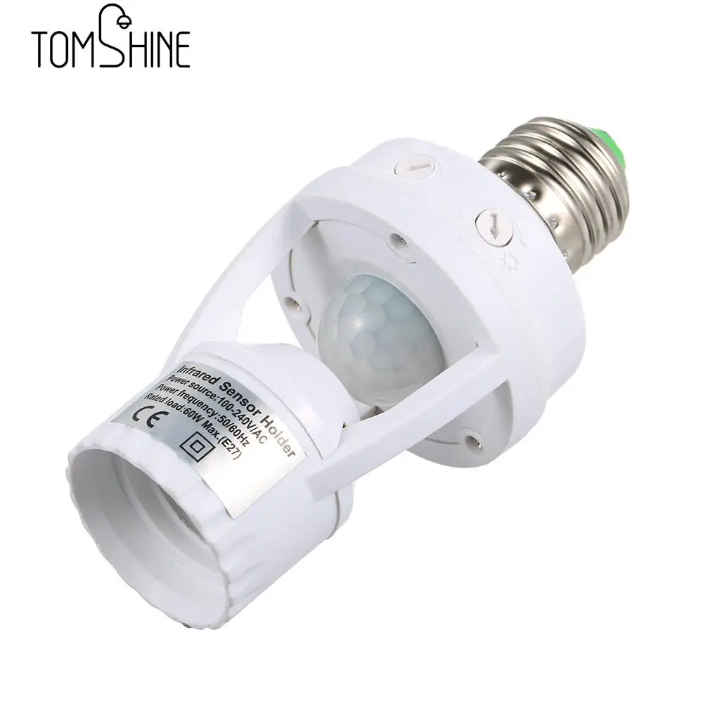Pir Induction Infrared Motion Sensor E27 Led Lamp Base Holder 100 240v
