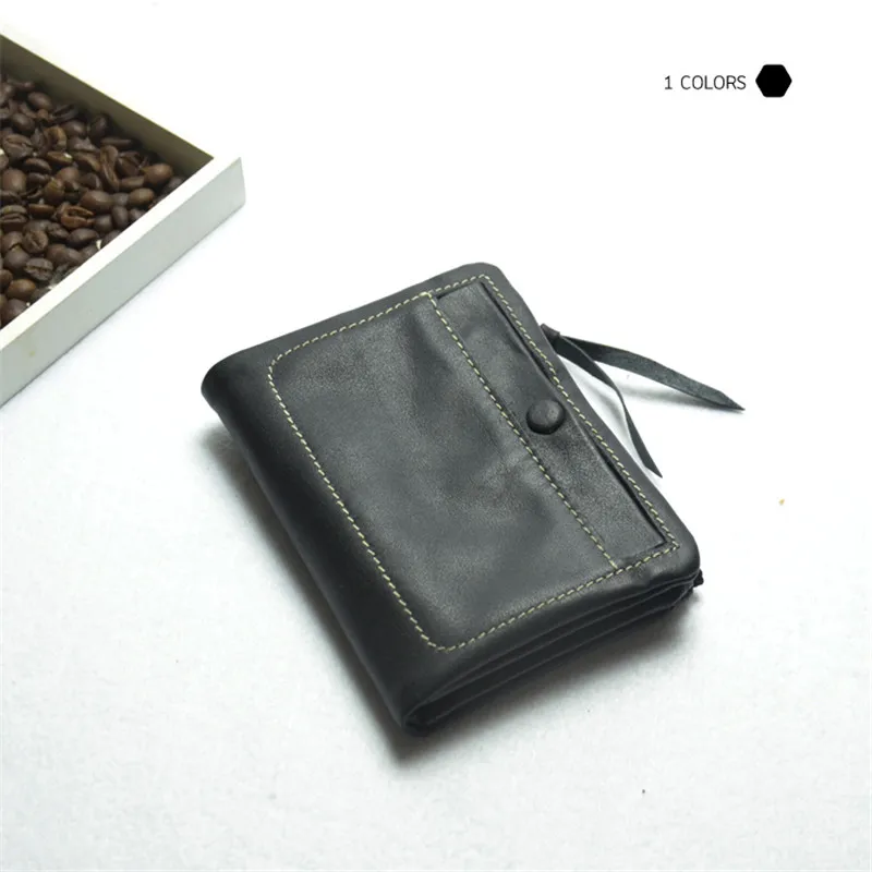 ALAVCHNV new wallet head layer of leather short paragraph multi purpose ...