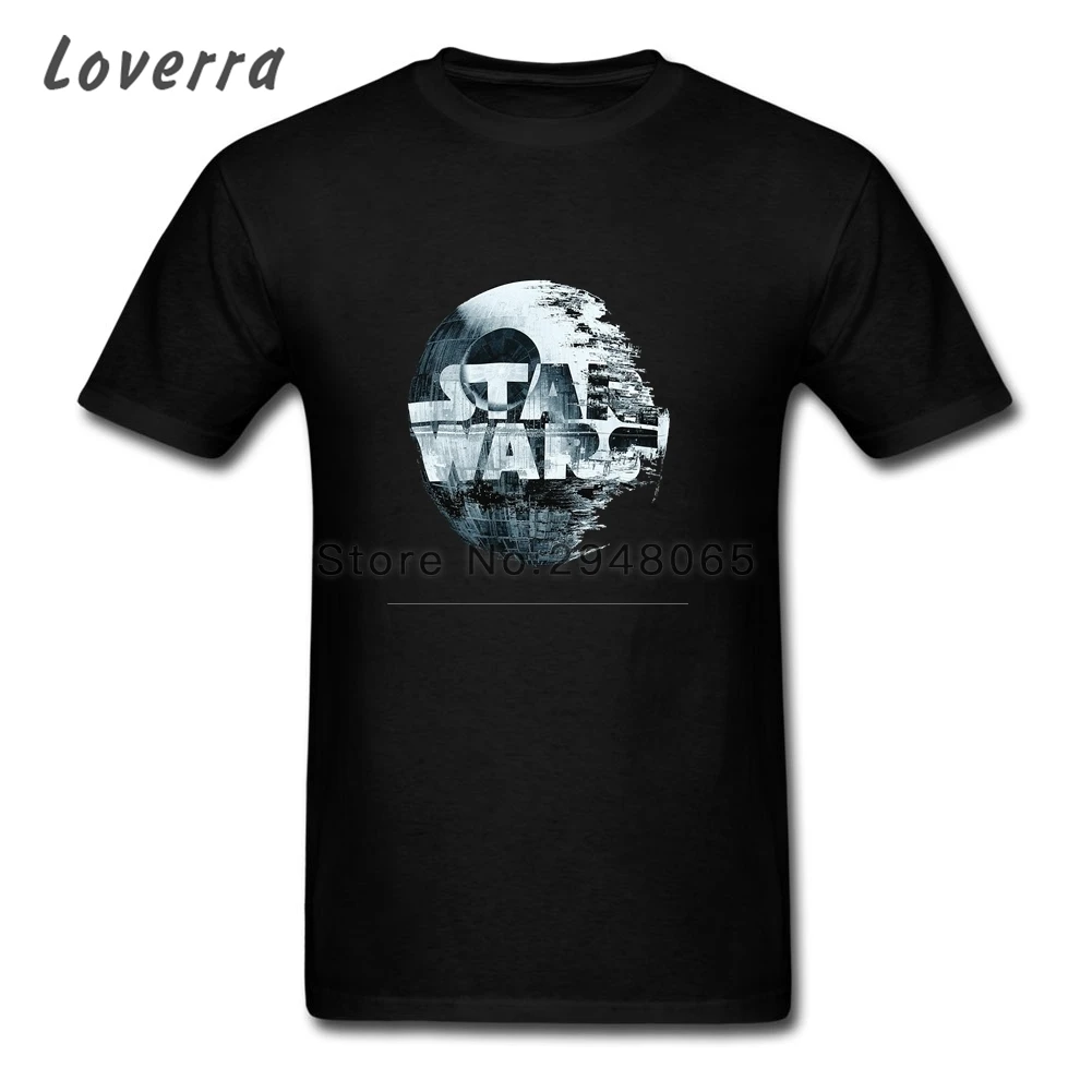 Cotton Star Wars Death Star Logo Men T Shirt Super Size Pure Color ...