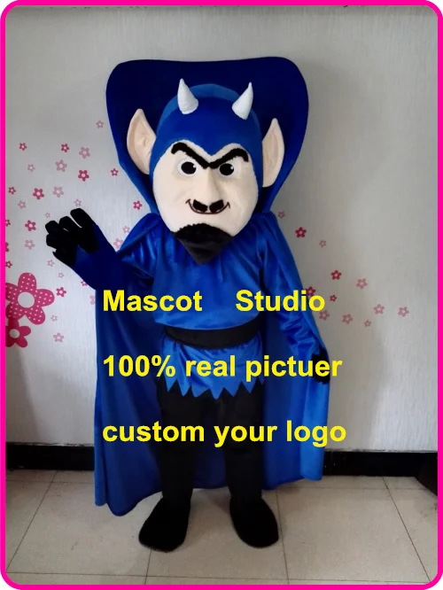 Kostum Maskot Setan Biru Kostum Kustom Mewah Kit Cosplay Anime Gaun ...