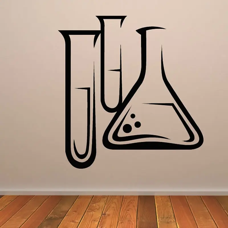 Fluid Container Test Tubes Wall Sticker For Laboratory Vinyl Wall Decal ...