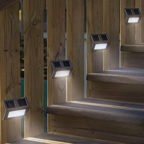 Newest 3 LED Solar Stair Light Outdoor Pathway Deck Path Step Landscape ...