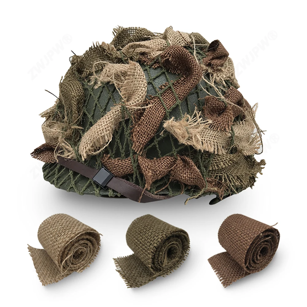 WW2 US ARMY AIRBORNE M1C HELMET SCRIM CAMOUFLAGE REPLICA THE PARCEL ...