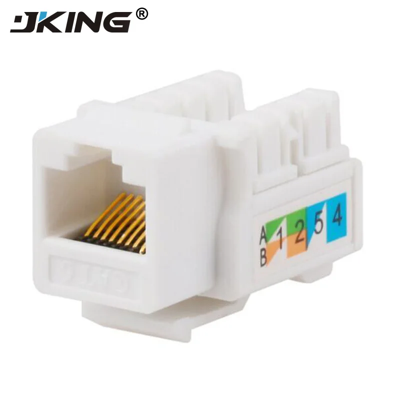 Jking Cat5e Utp Network Module Tool Free Rj45 Connector Information Socket Computer Outlet Cable