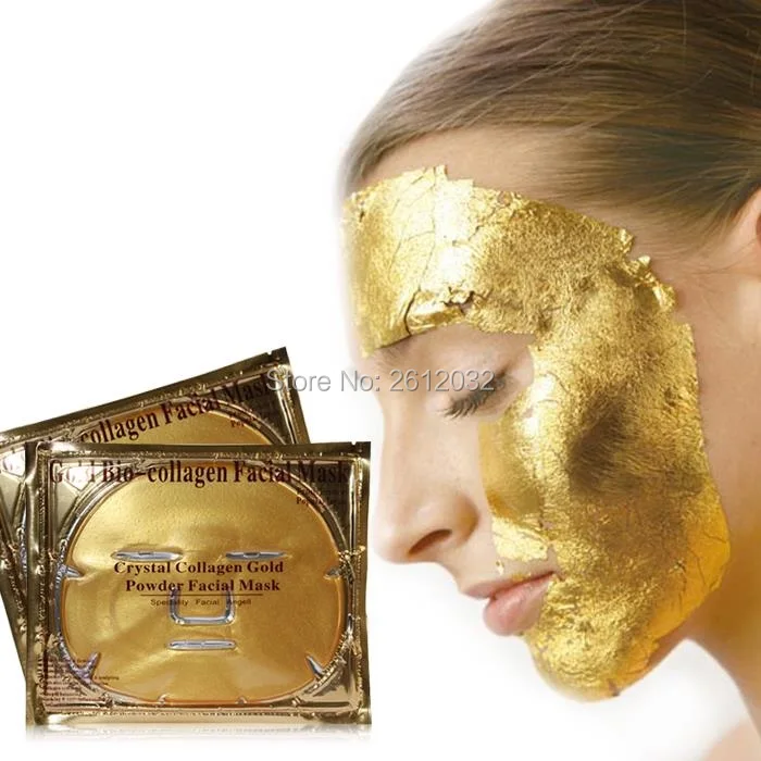 Anti aging Gold Bio Collagen Facial Mask Face Mask Crystal Gold Powder ...