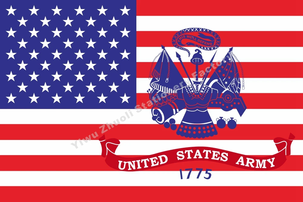 US Army 1775 Flag 3ft X 5ft Polyester Banner Flying 150* 90cm Custom ...