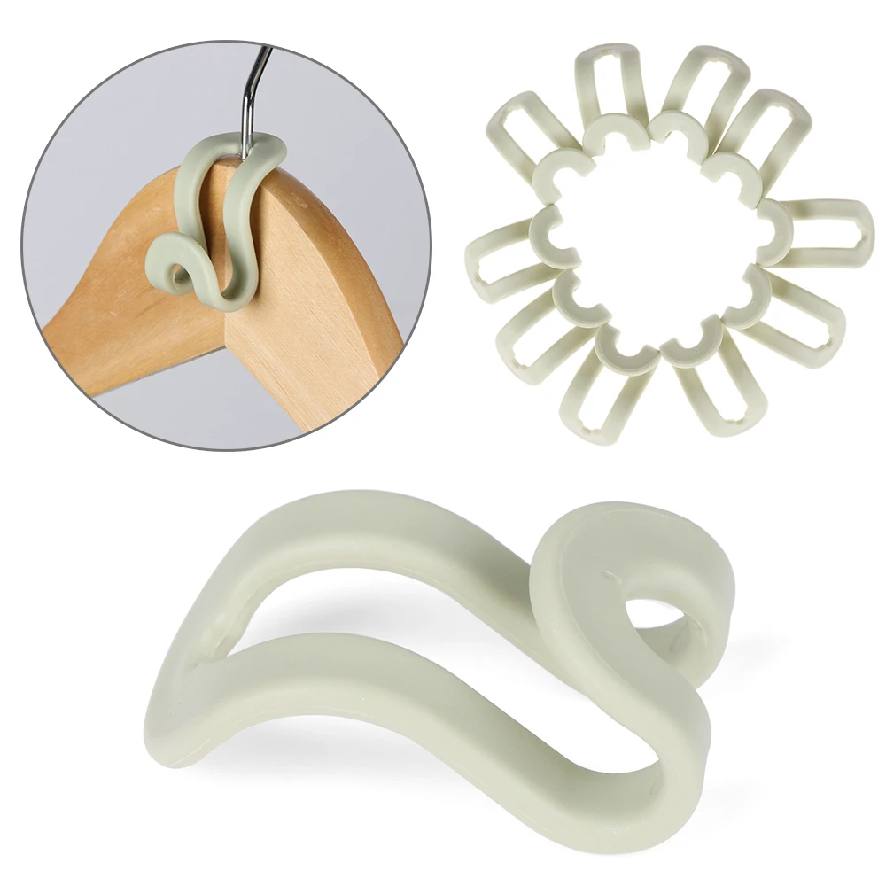 10pcs/set Diy Clothes Hanger Home Easy Hook Closet Organizer Storage ...