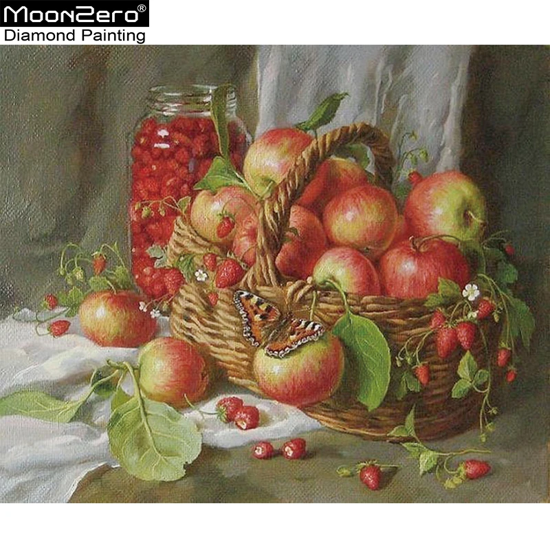new 5D Fruit Diamond Embroidery Kitchen Wall Decor Square/round 3D ...
