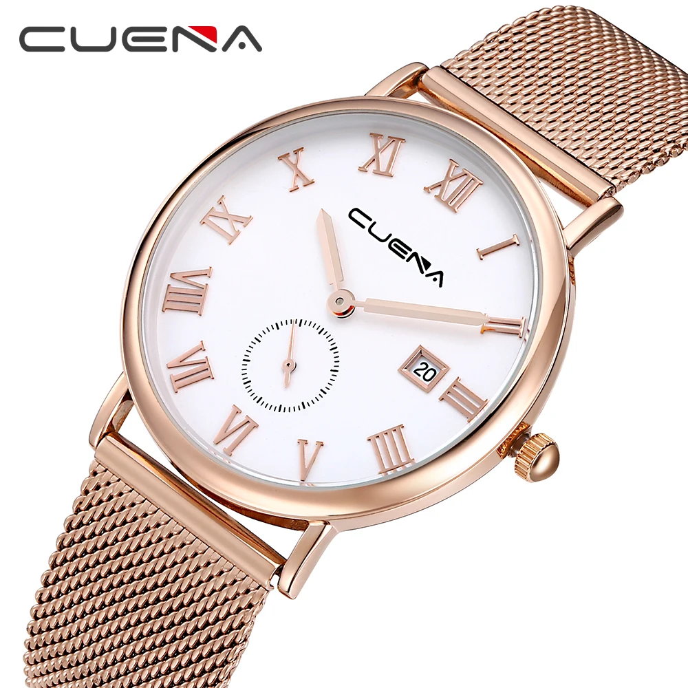 CUENA Mens Fashion Casual Watches Waterproof Date Quartz Business ...