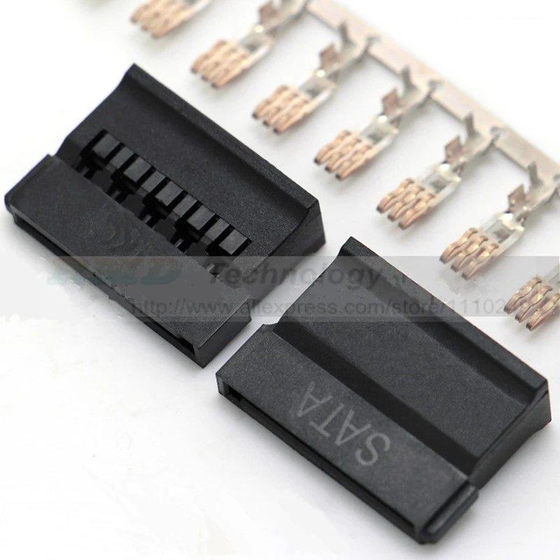 10 Sets/lot Black Ide Hdd Sata Power Male Connector With Copper ...