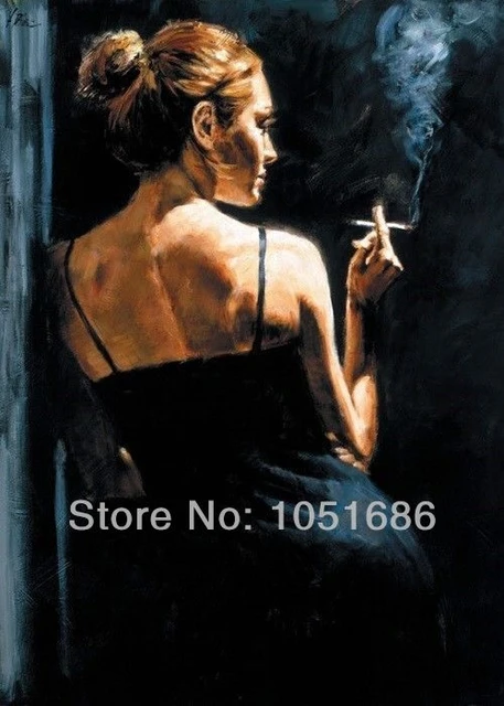 Girl Smoking Art 5198