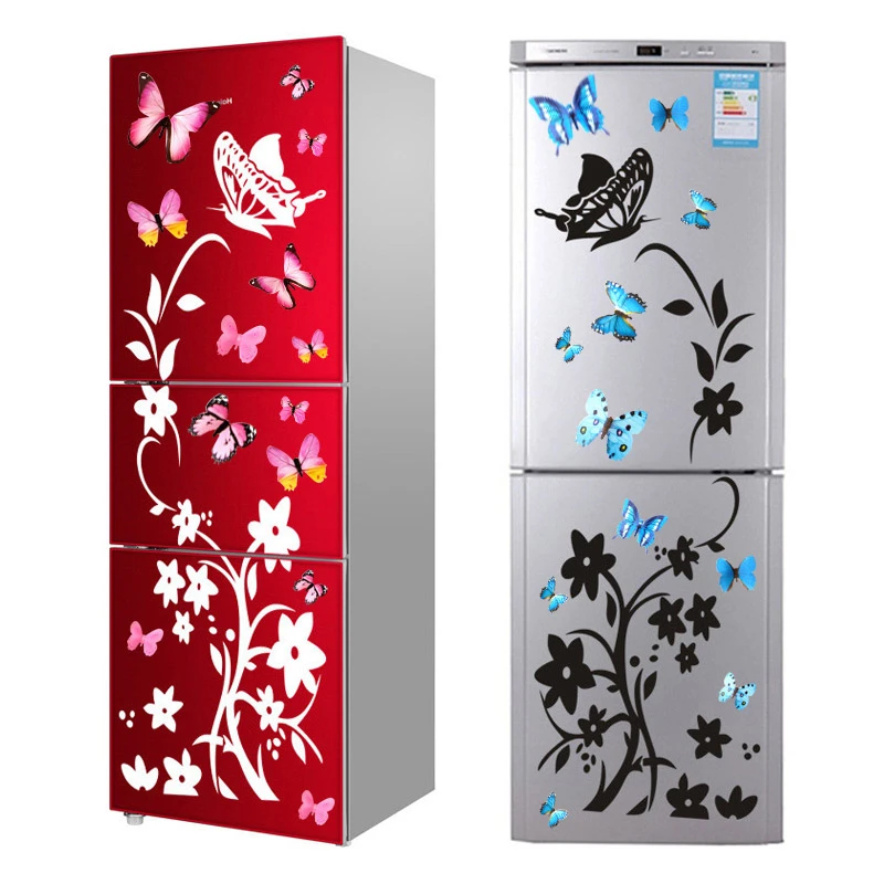 Creative Butterfly Refrigerator Sticker Home Decoration Kitchen Mural ...